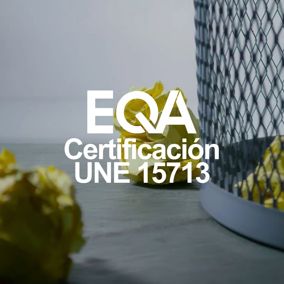 UNE 15713 – Secure Destruction of Confidential Material